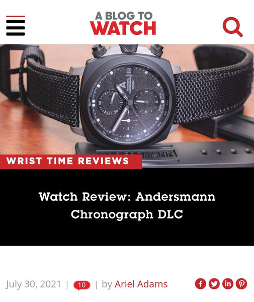 Thank you Mr Ariel Adams of ablogtowatch.com introduced Andersmann Chr ...